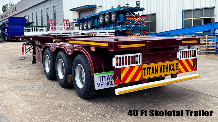 Shipping Container Skeleton Trailer | Skeketal Semi Trailer for Sale in Guam