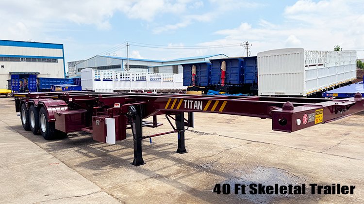 Shipping Container Skeleton Trailer | Skeketal Semi Trailer for Sale in ...
