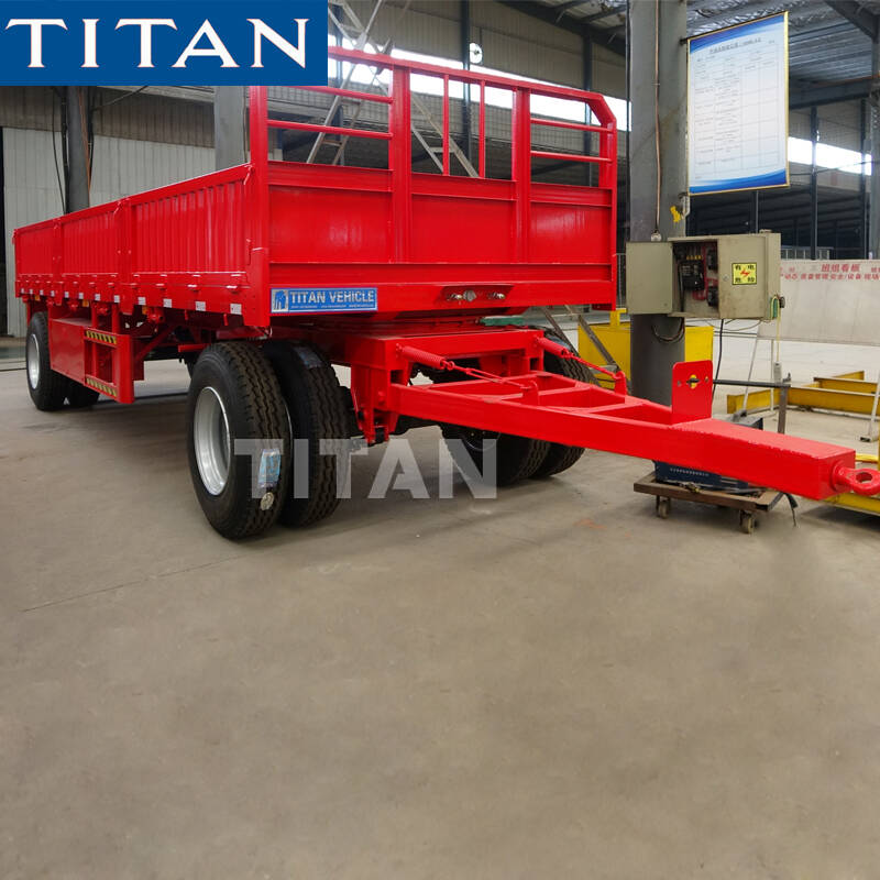2 axle drawbar side wall semi trailer trailer Side Board drawbar vehicle
